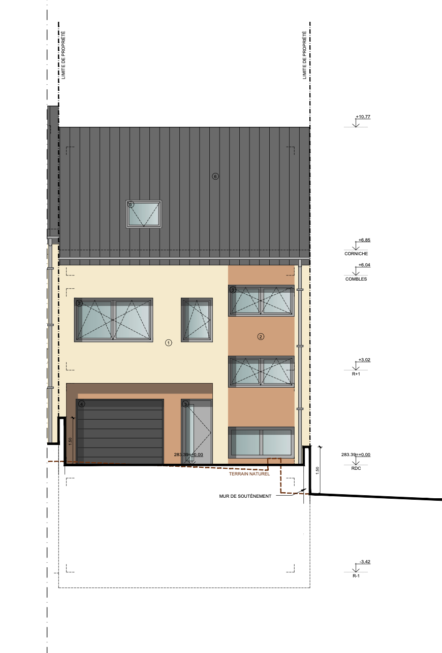 Maison mitoyenne à Hobscheid - Projets en cours - WPS - Constructions